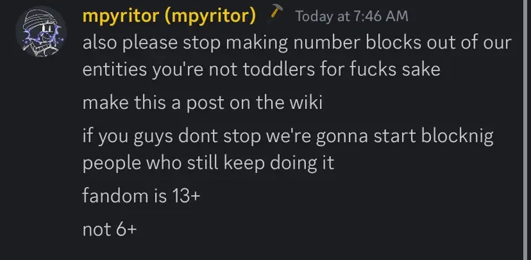 are they seriously blocking people on the RLD wiki for making rooms ...