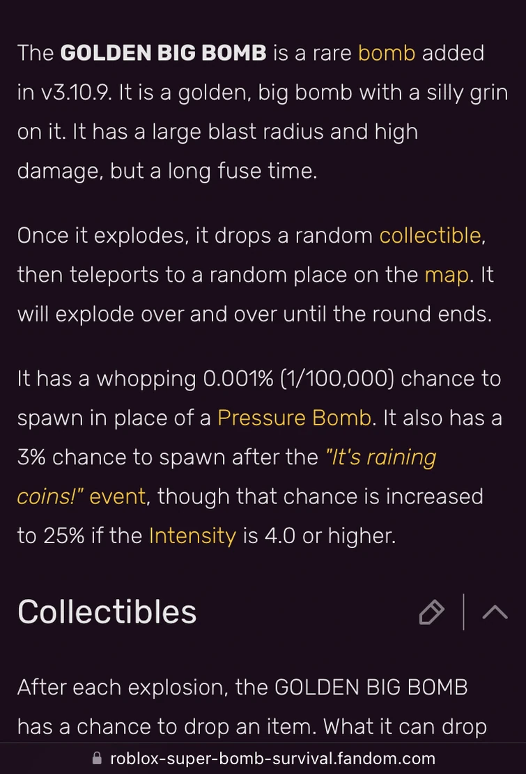 health after a golden big bomb exploded | Fandom