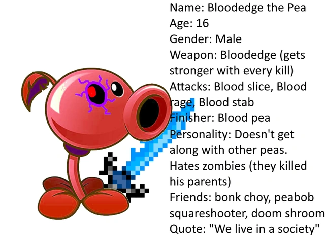 Hey guys, what do you think of my pvz oc? 😁😁 | Fandom