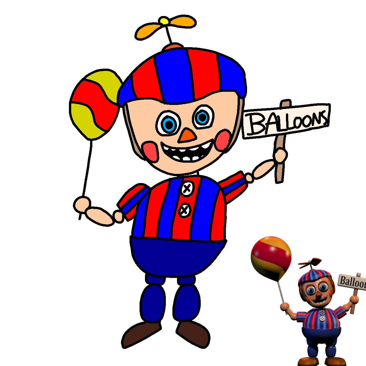DRAWING FNAF CHARACTERS THEN RATING THEM DAY 1 - Balloon Boy | Fandom