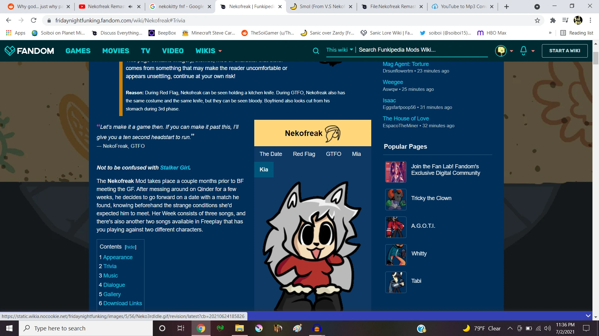 Added more Information about Nekofreak | Fandom