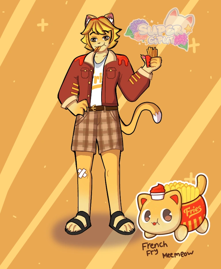 Turning Meemeow Plushie into humanoid cats! French Fry Meemeow! | Fandom