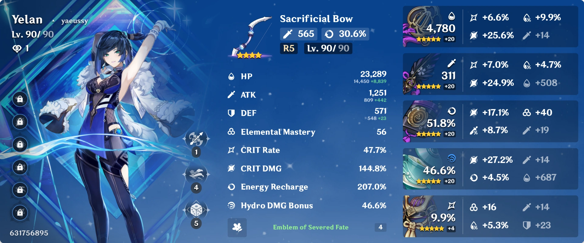 yelan wip build :D | Fandom