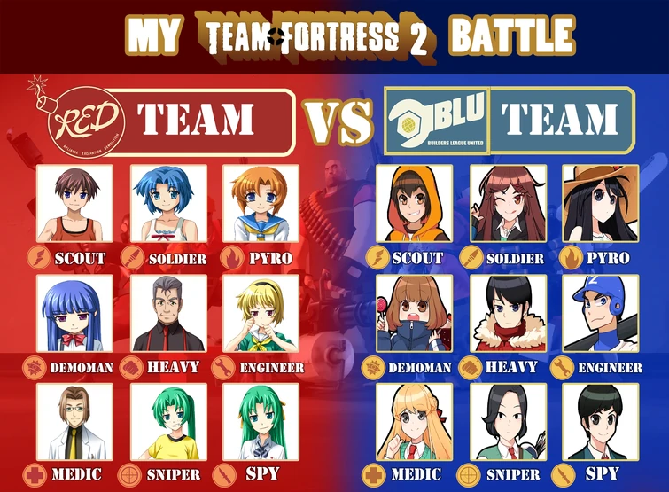 MY TEAM FORTRESS 2 BATTLE : TFC(Higurashi When They Cry Team) VS TF2(Zombie High School Team ...