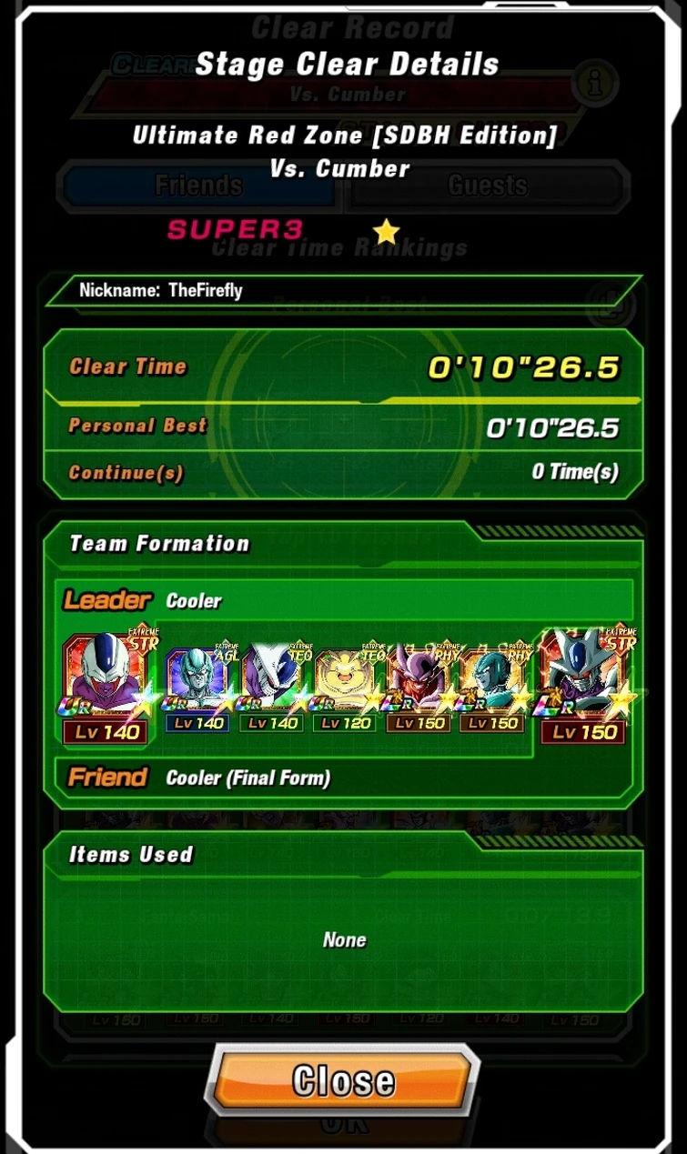 SDBH Red Zone: no-itemed! | Fandom