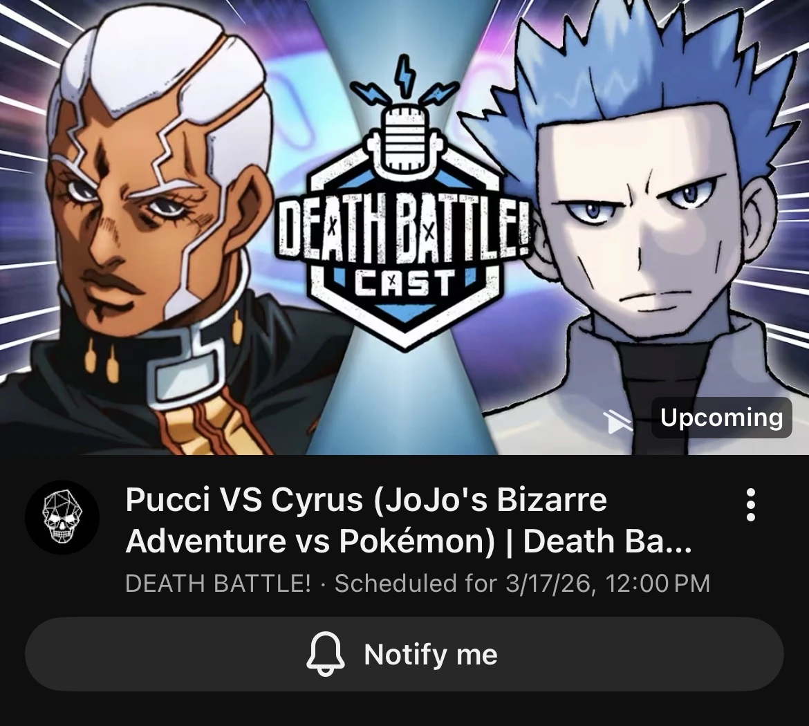 The next death battle cast is Pucci vs Cyrus, any thoughts? | Fandom