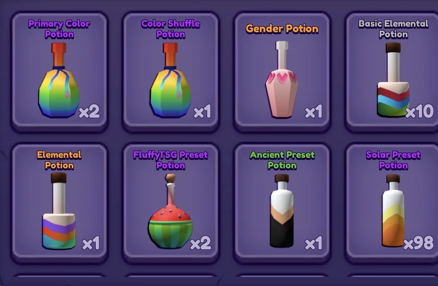 LF Secondary Color Potions | Fandom