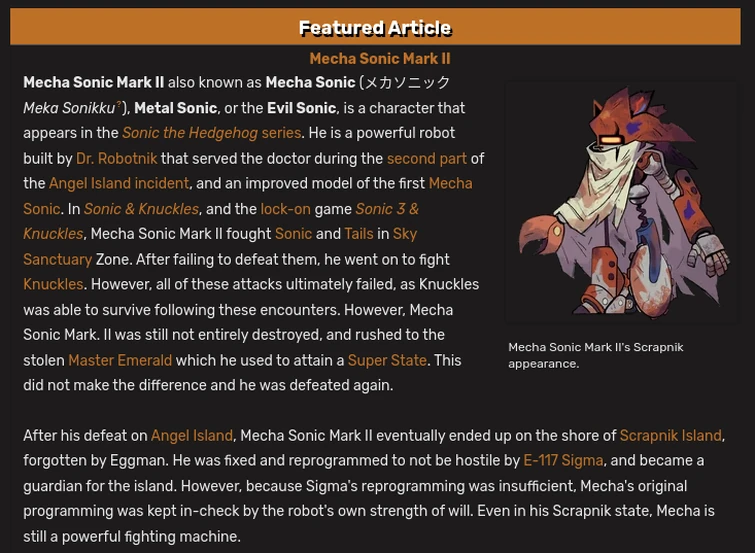 Why is Mecha Mark II always the featured article...? | Fandom