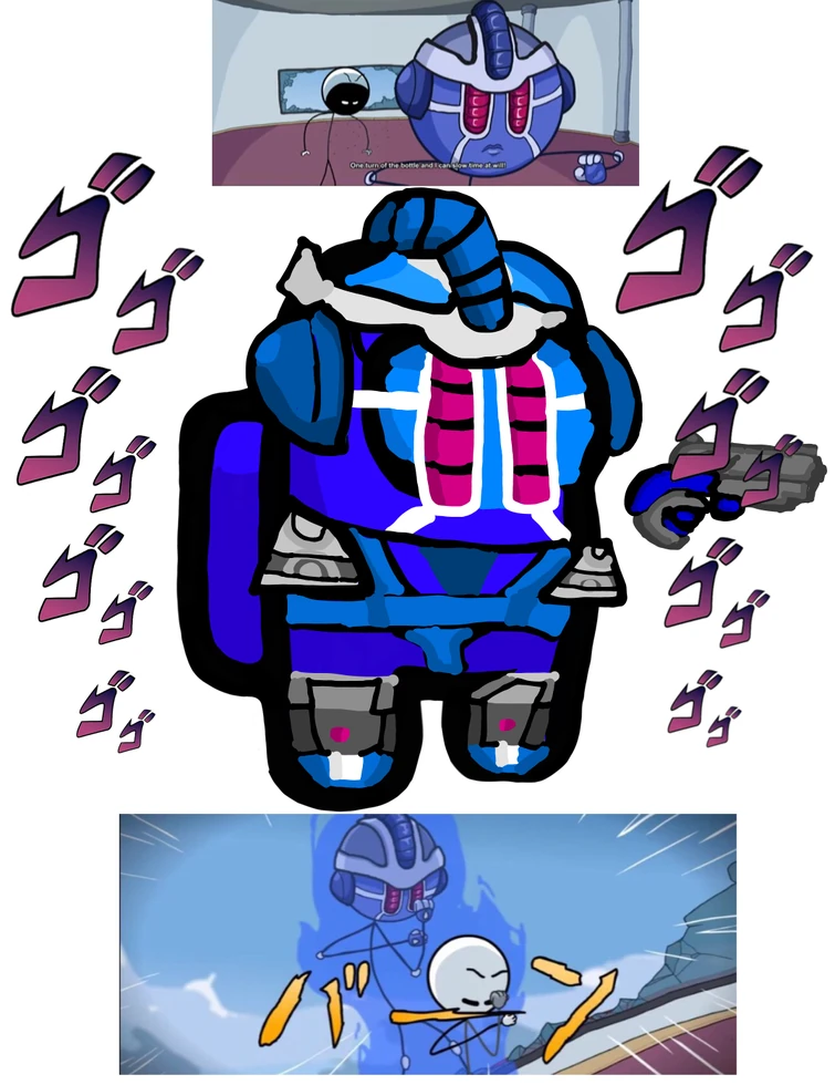 Art : Henry stickmin Reference turn to among us (Reference skin + blue ...