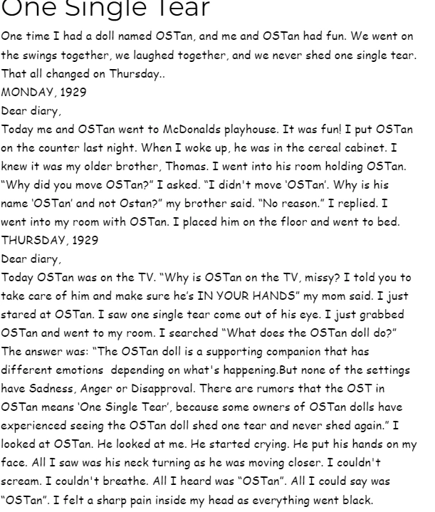 Old cringe horror stories | Fandom