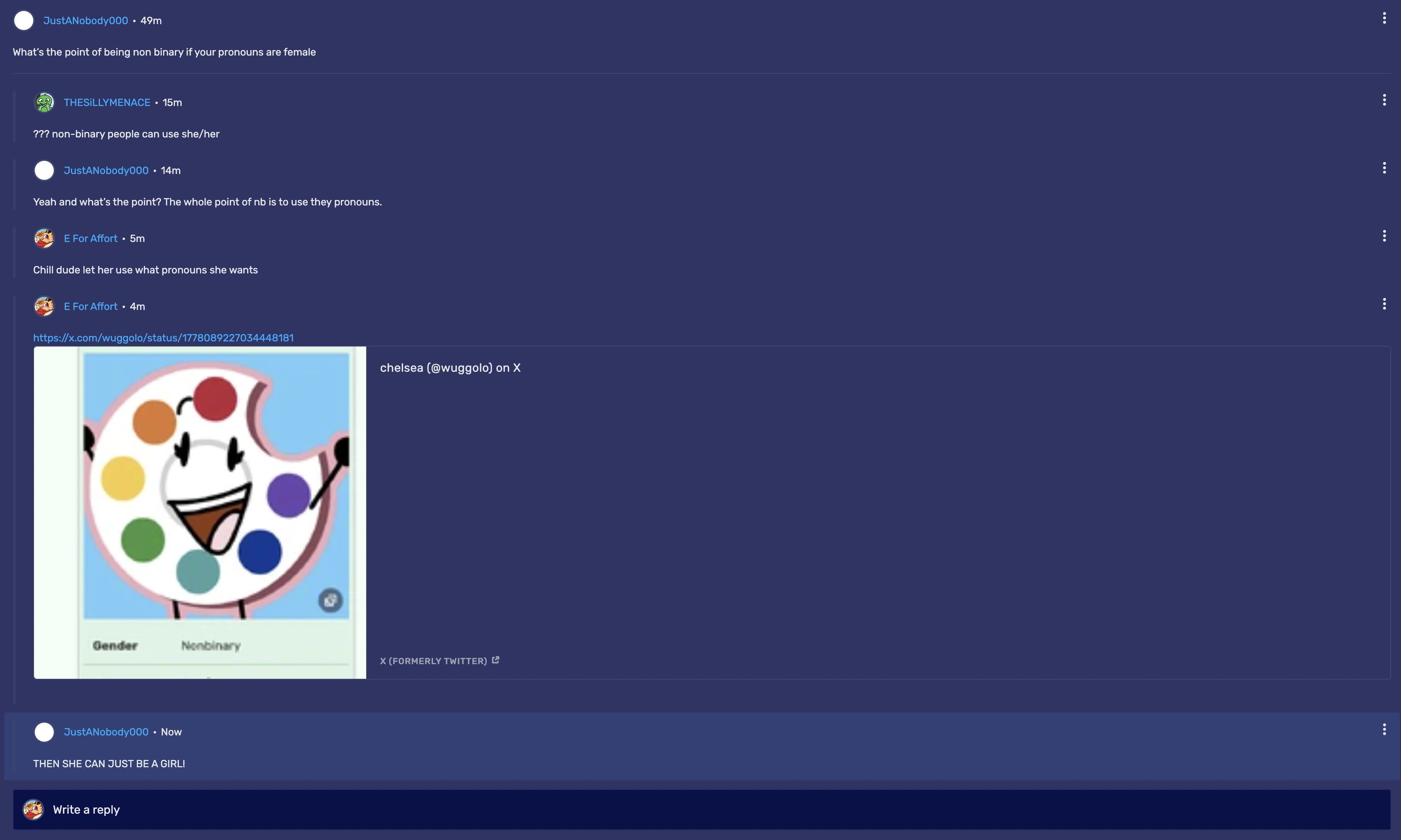 stupid conversation on the wuggolo page | Fandom