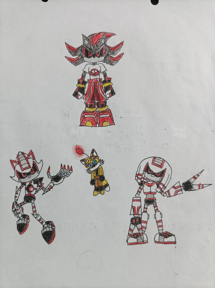Shadow Android, Metal Sonic, Tails Doll and Metal Knuckles in my style ...