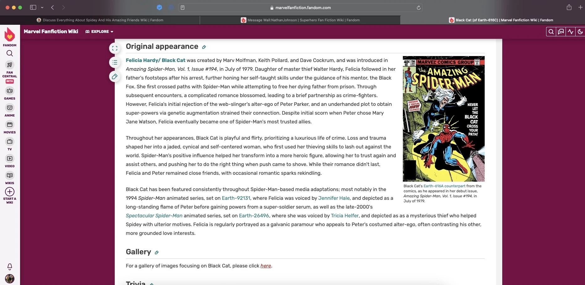 New suggestion: adding the "Original Appearance" contents to character ...