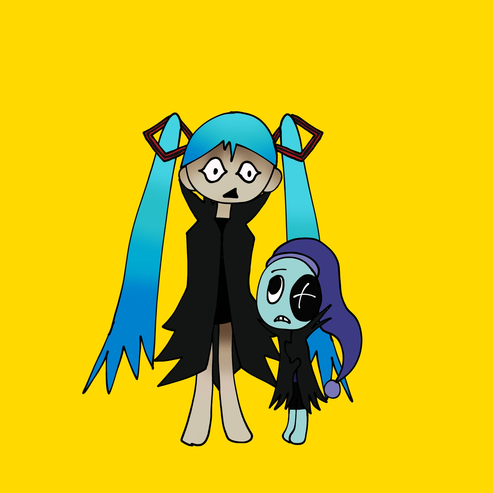 Decided to do quick doodle of astro with miku | Fandom