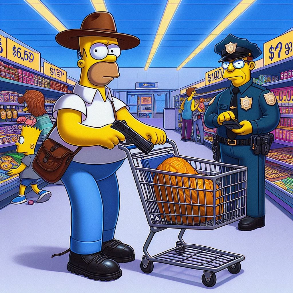 Ai Art of Homer Simpson Shoplifting at Walmart | Fandom