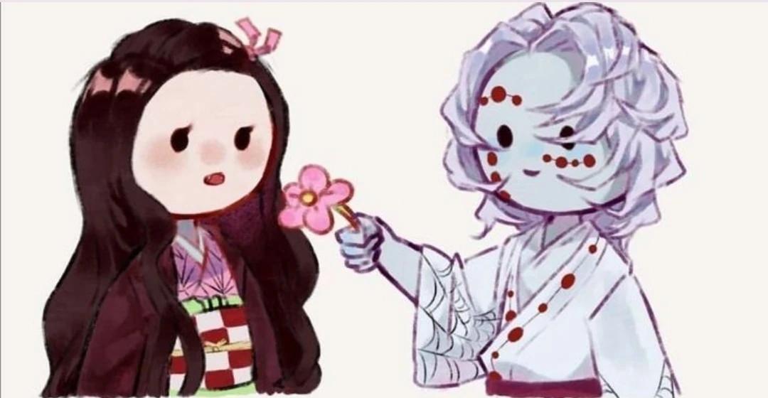 Rui just want Nezuko to take his flower in his hand, but: | Fandom