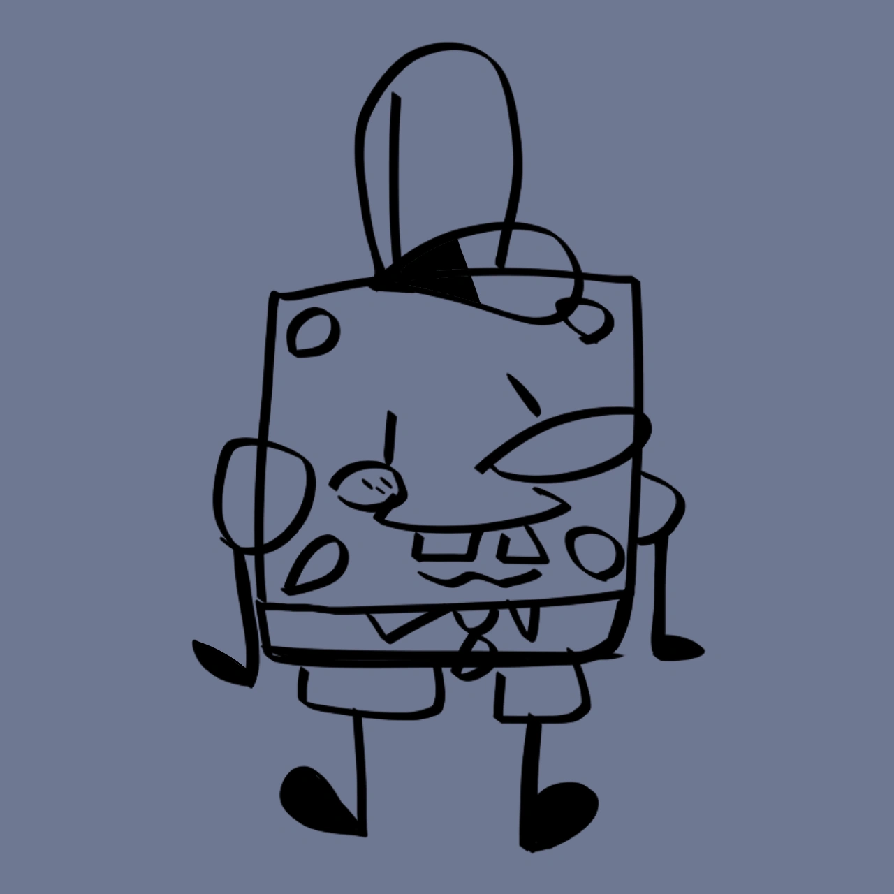 lil spongebob doodle i drew in 7 minutes | Fandom