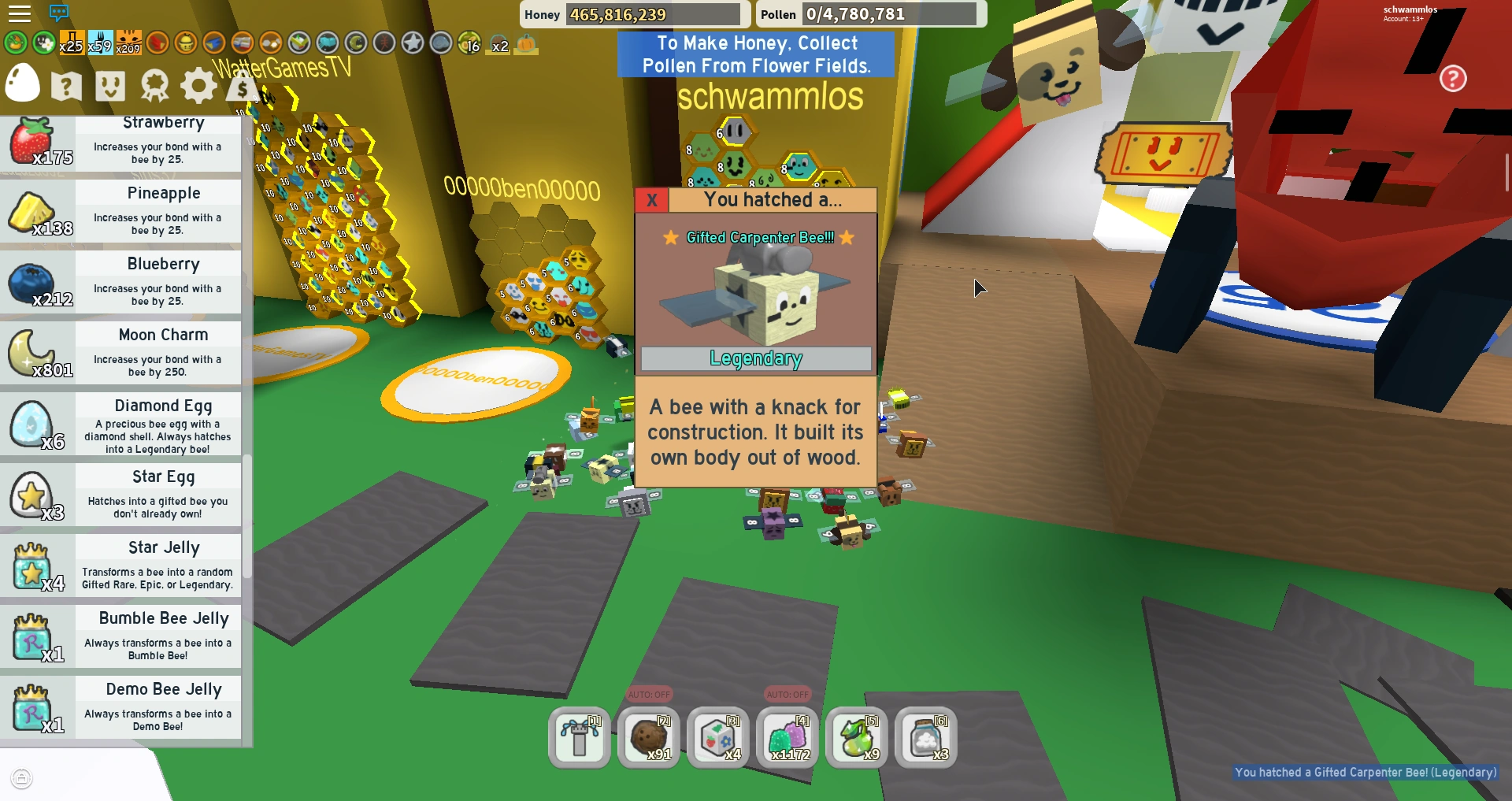 Hatched A gifted Legendary bee out of a gifted Gold egg ;D (that I dont ...