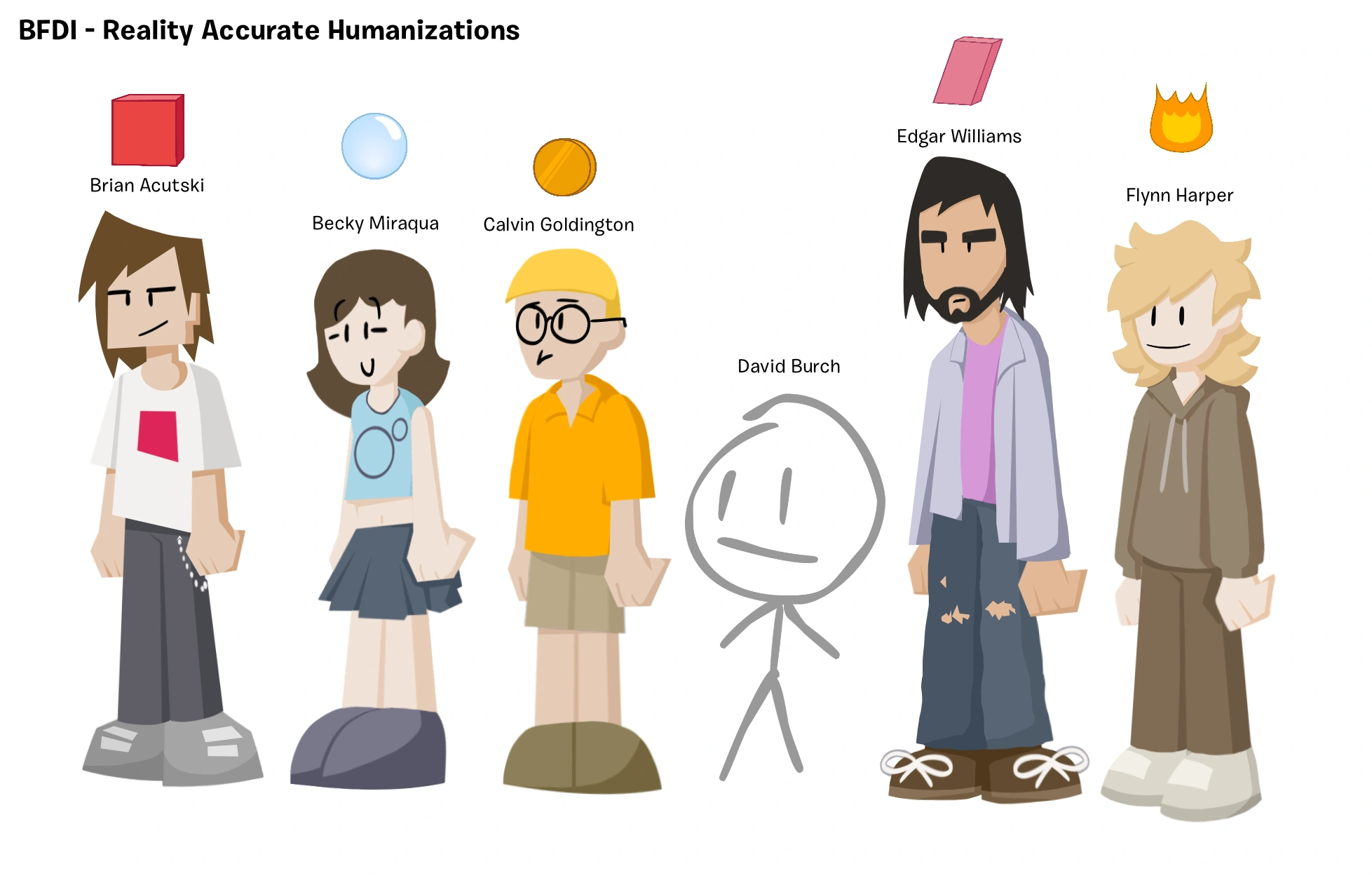 Reality-accurate Human versions of BFDI’s S1 Characters (1st part) | Fandom