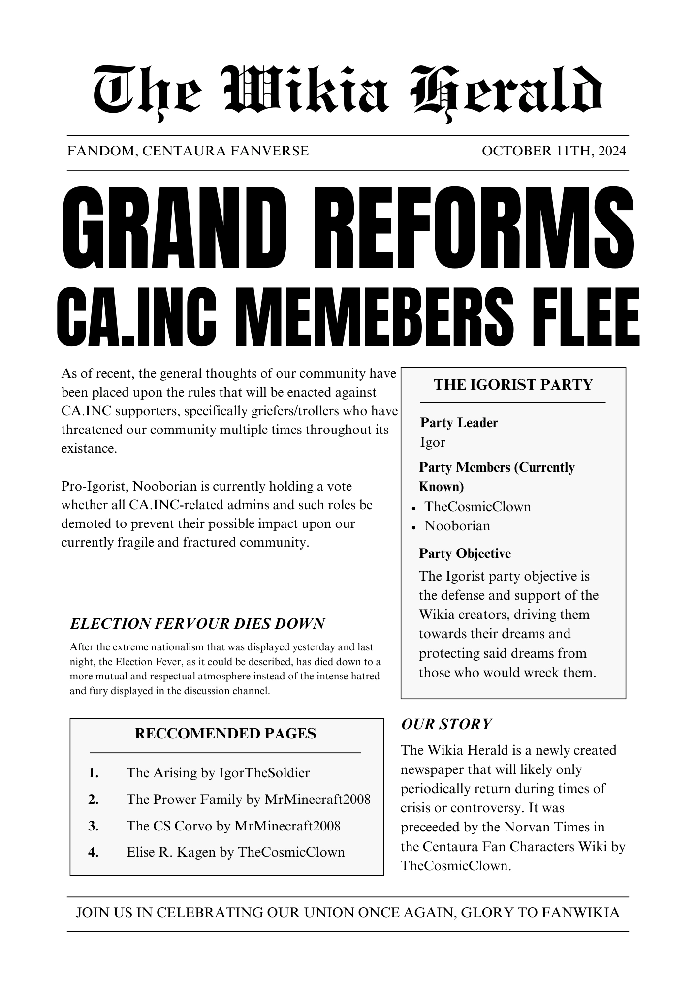 Revive the Wiki News | Fandom