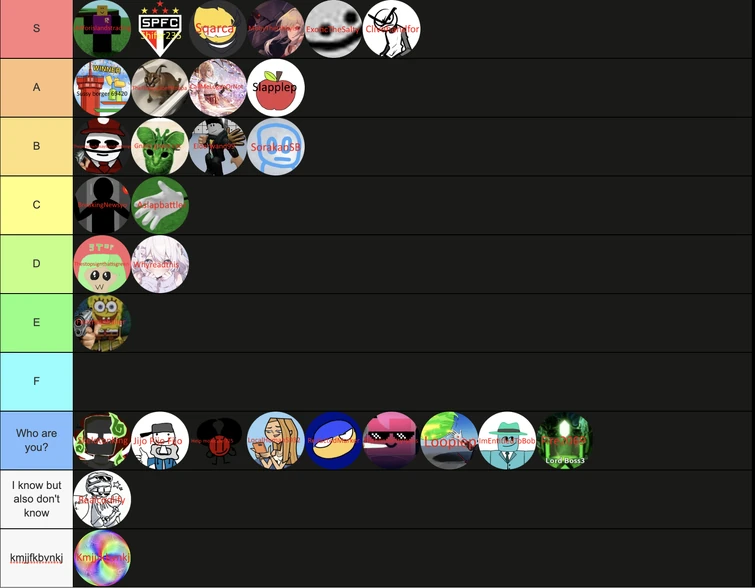 SLAP BATTLES WIKI TIERLIST | Fandom