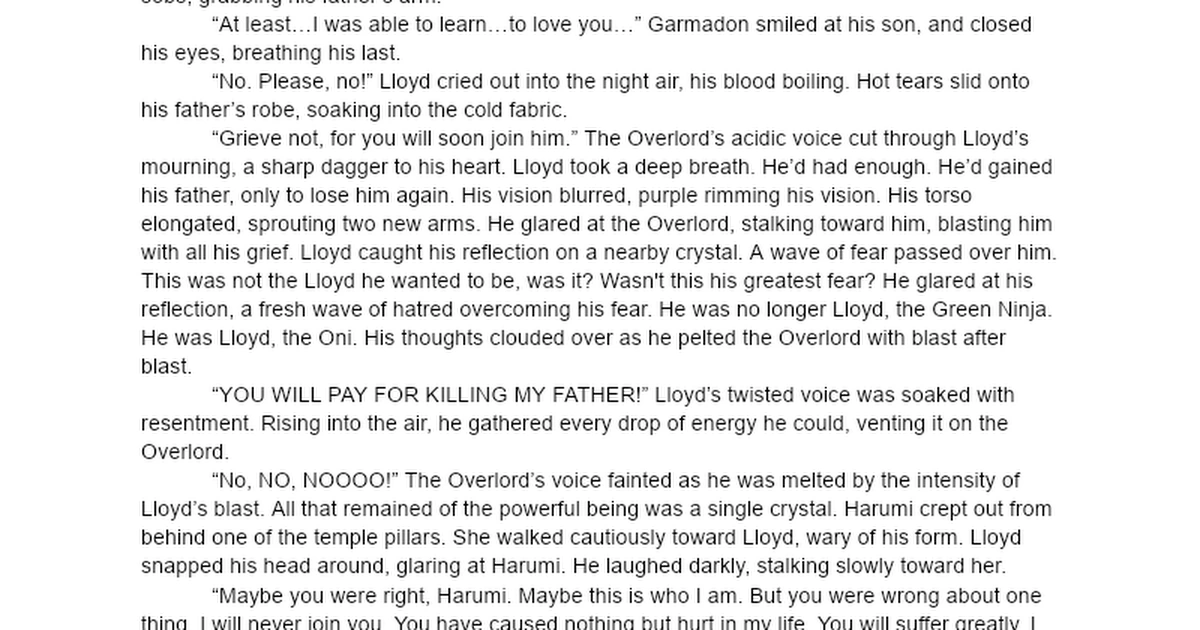 NINJAGO CRYSTALIZED FANFIC CHAPTER 8 PLUS BONUS | Fandom