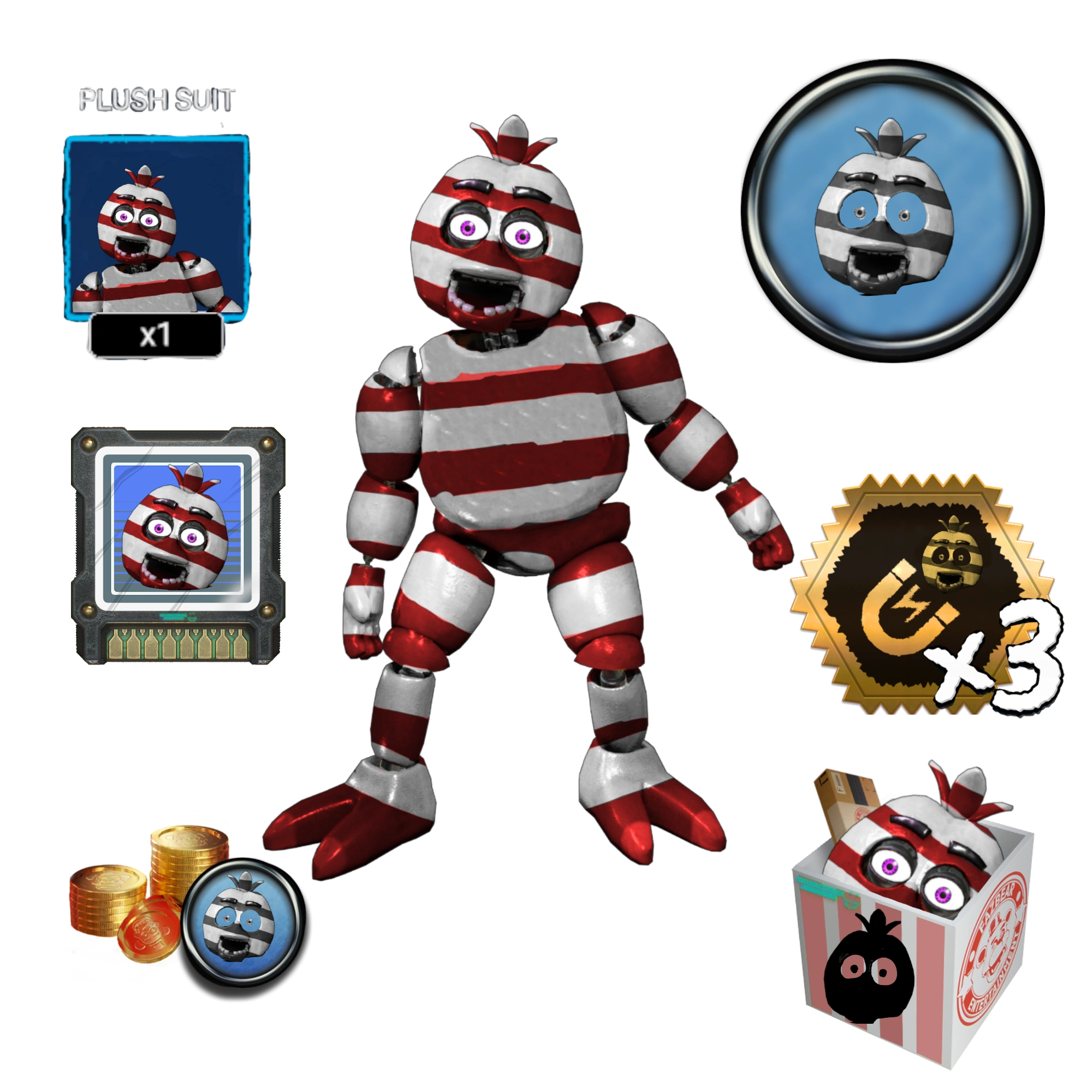 Pomysł na nowy skin do fnaf ar : Candy cane chica | Fandom
