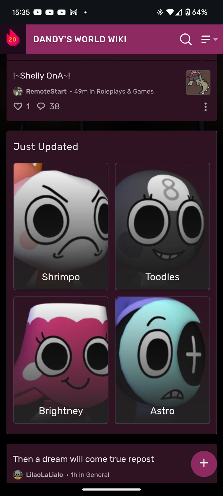 Shrimpo and Toodles were trying to escape the Dark Room when Brightney ...