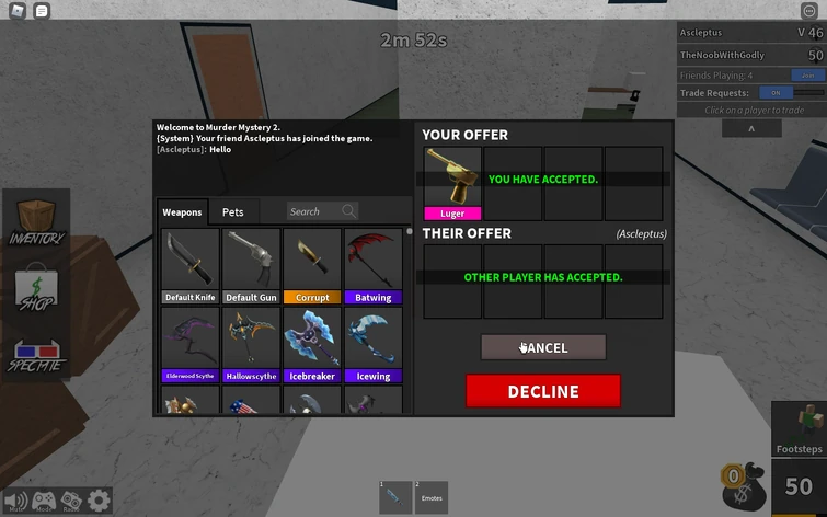 guess my mm2 inventory value for a free godly | Fandom