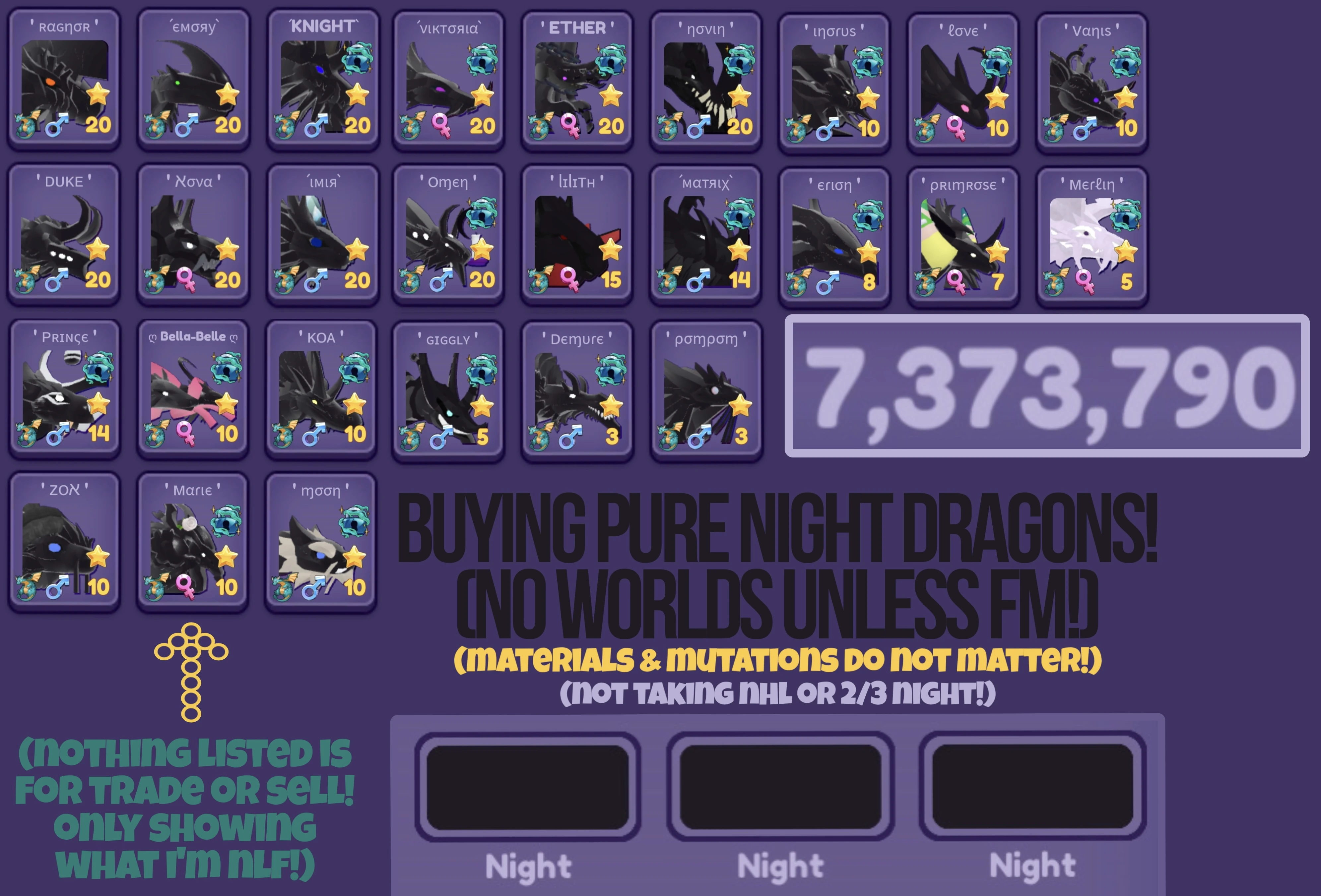 Buying Pure Night Dragons | Fandom