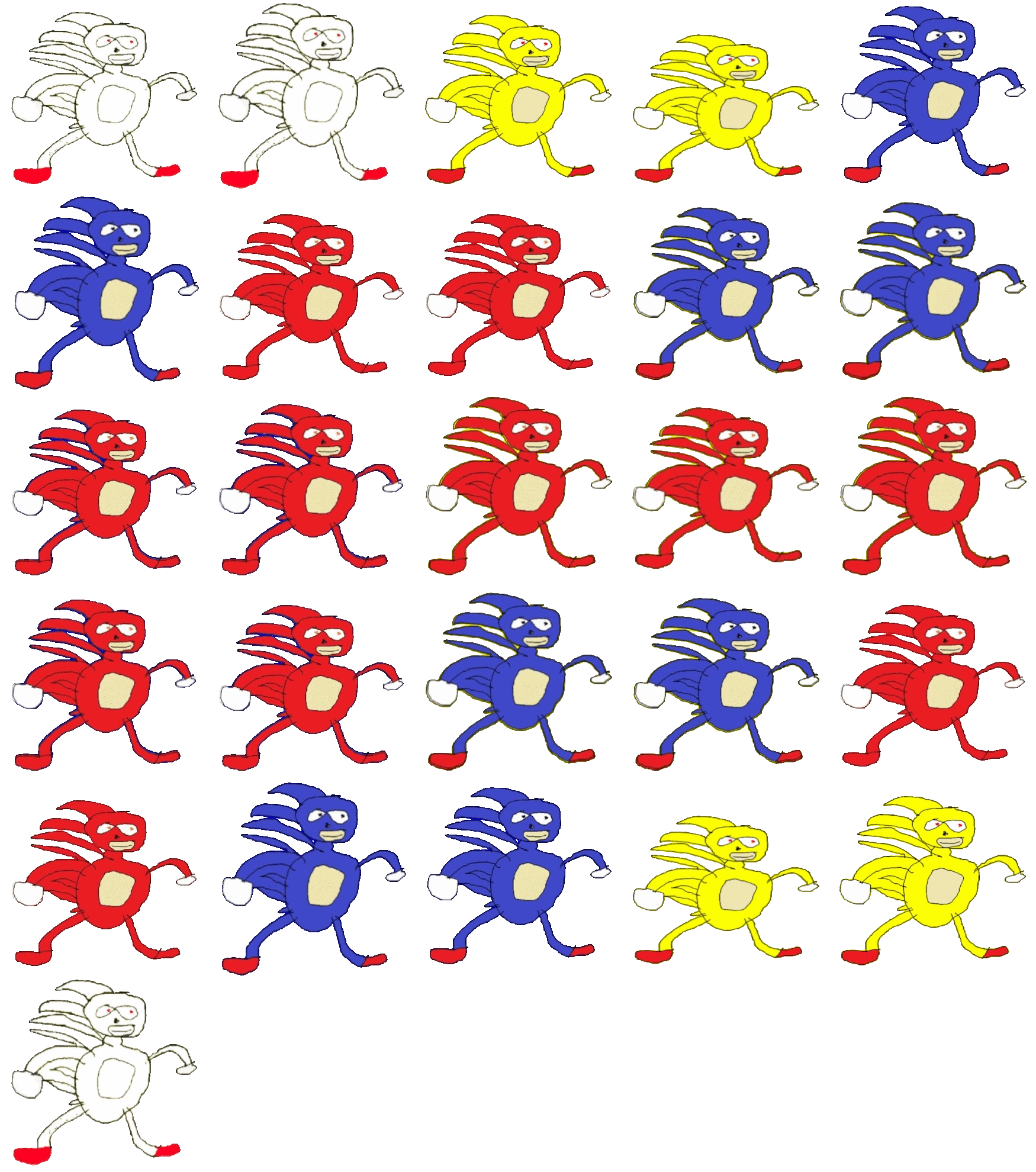 Hyper sanic spritesheet | Fandom