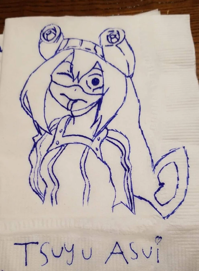 Tsu drawing on a napkin | Fandom