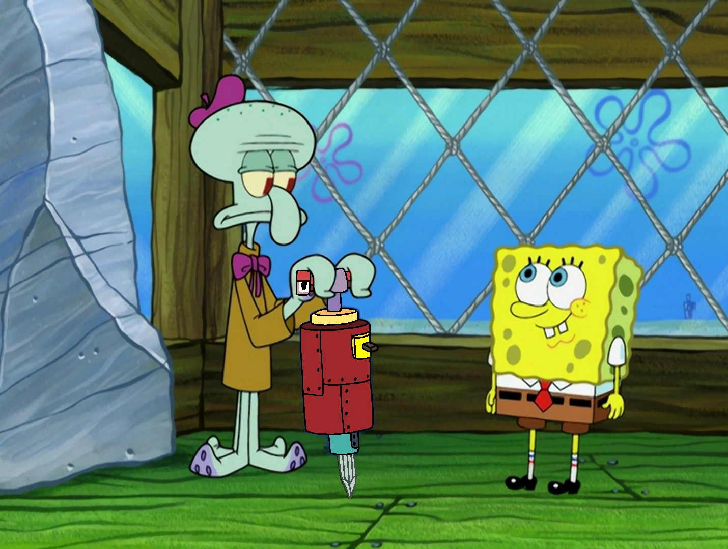 Why SpongeBob gave Squidward a jackhammer that made of AL Letters? (WRONG ANSWERS ONLY) | Fandom