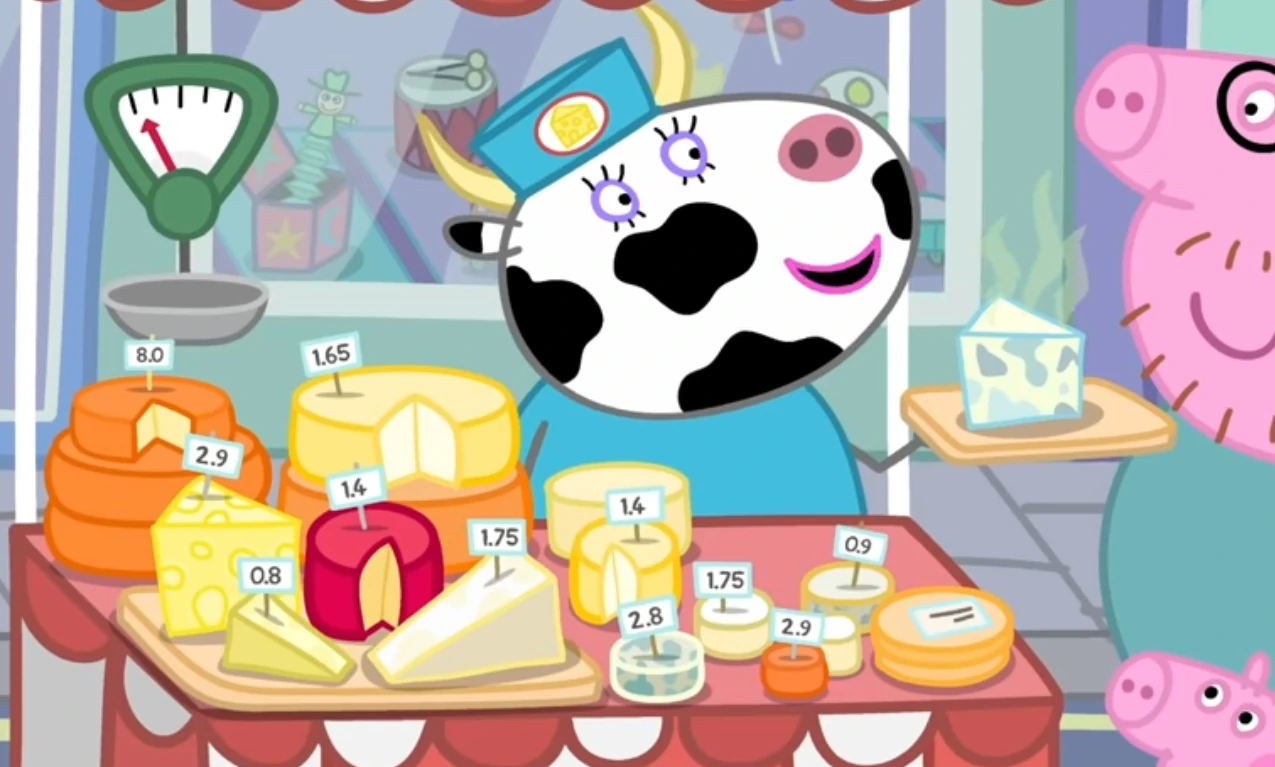One episode, a cow was selling cheese | Fandom