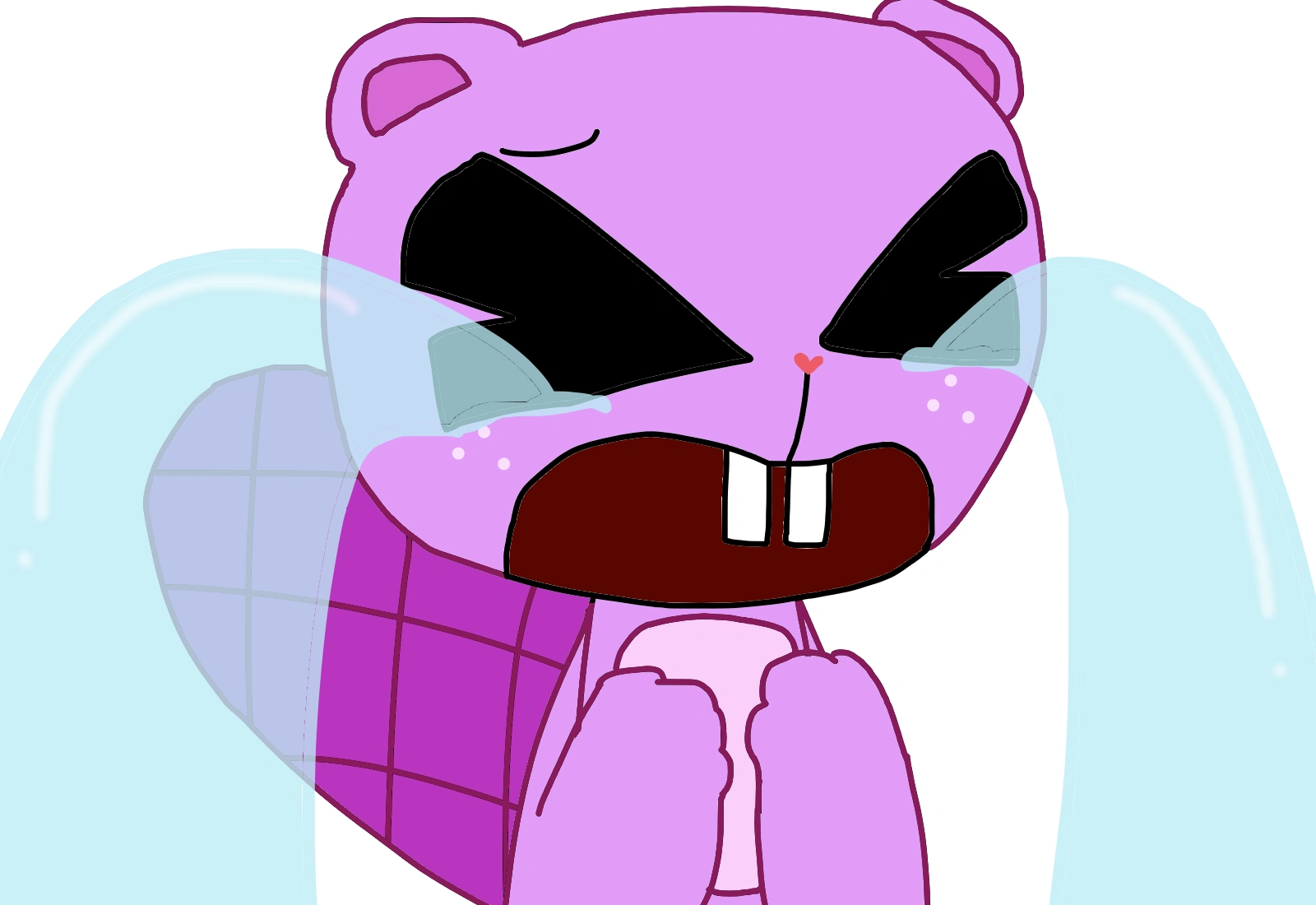 i drew toothy crying because hes a crybaby lol | Fandom