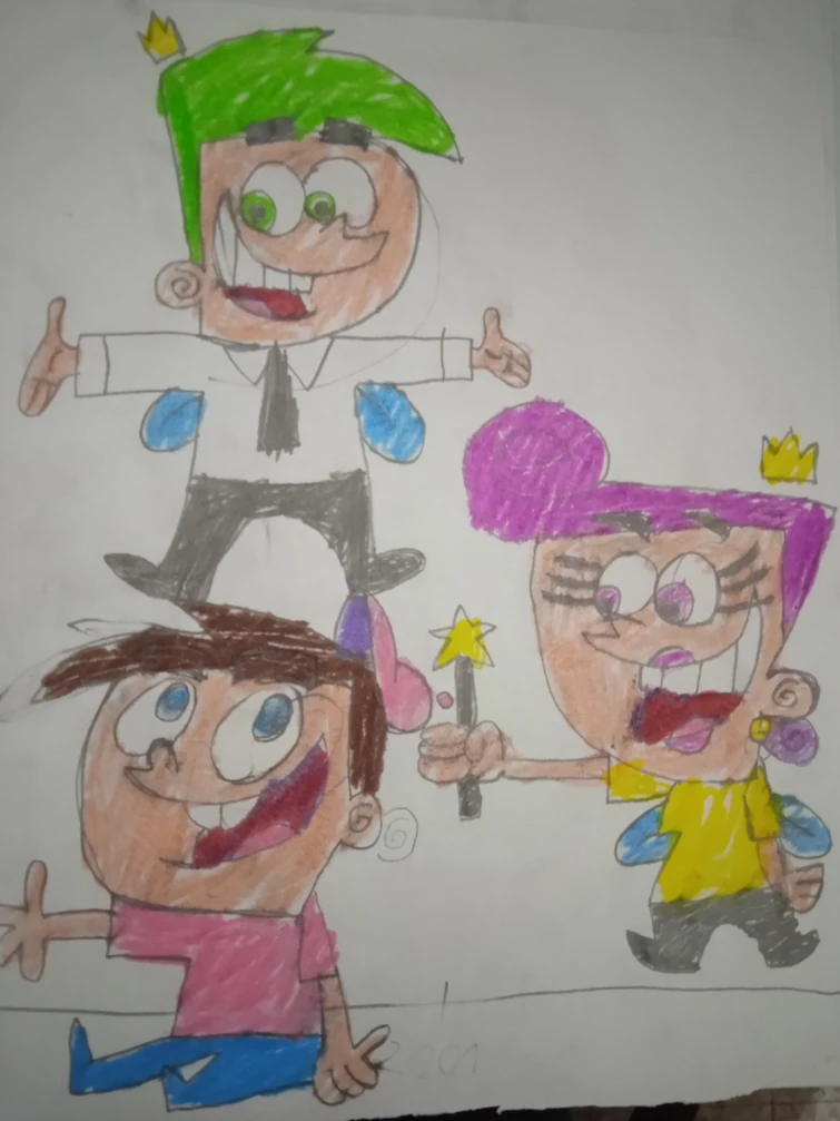 My drawing of Timmy, Cosmo and Wanda | Fandom