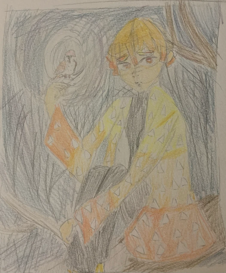 colored fanmade zenitsu manga cover | Fandom