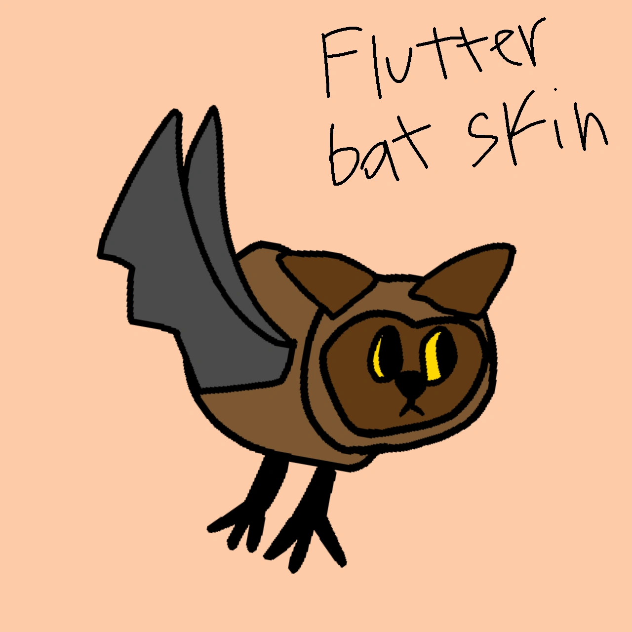 I'm not good at drawing bats but I made a bat flutter skin!!!! | Fandom