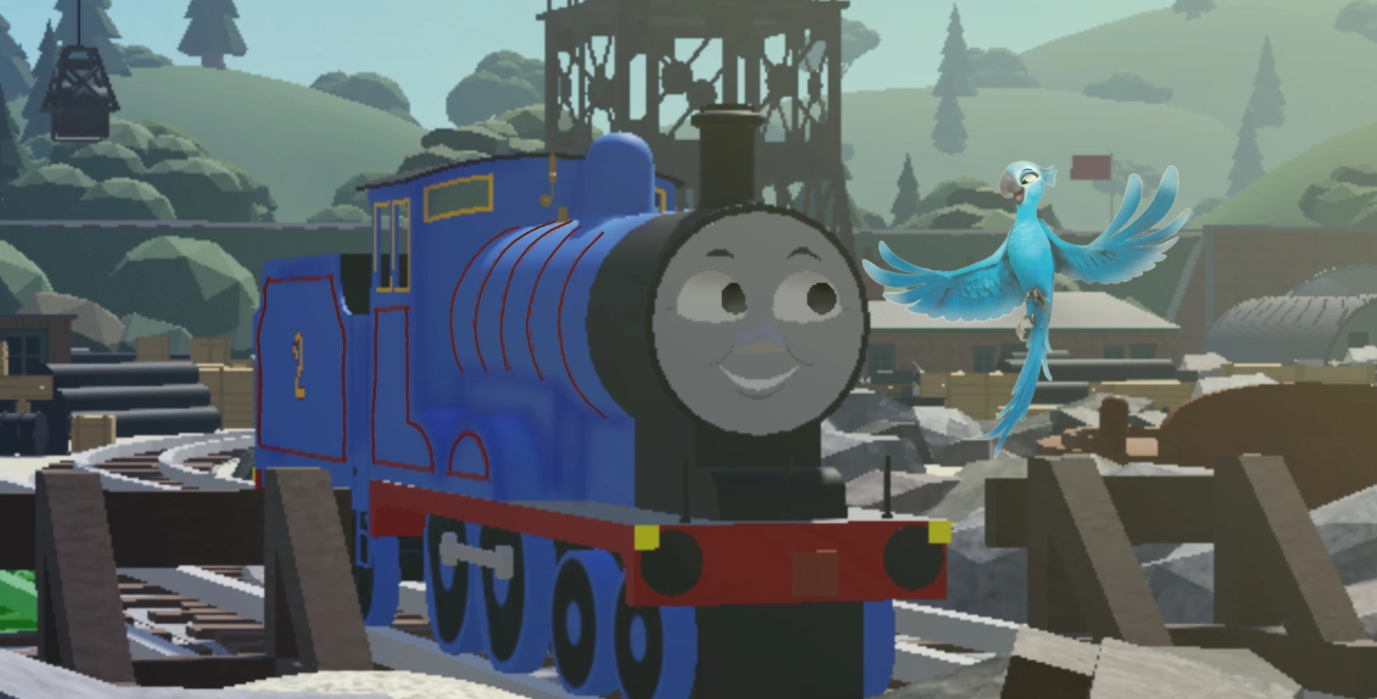 My arts of Blue engine and Blue Macaw | Fandom