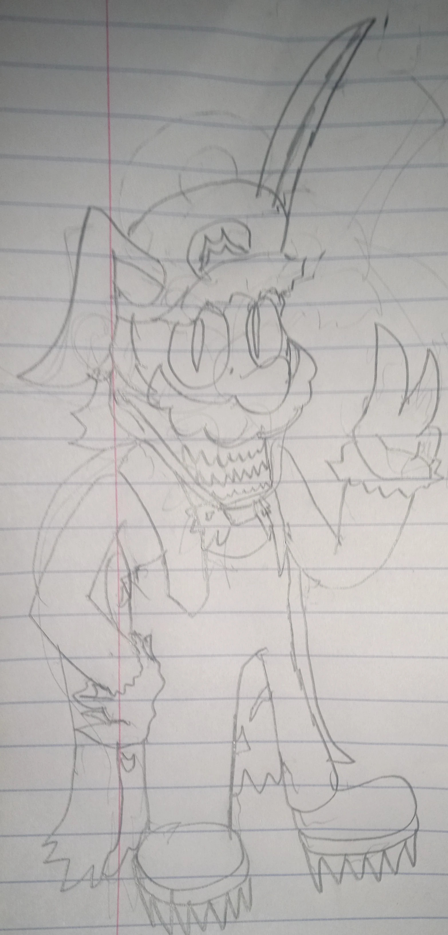 Drew Nightmare Mario (FNaS) with a Cape and a Bow Tie since he doesn't ...