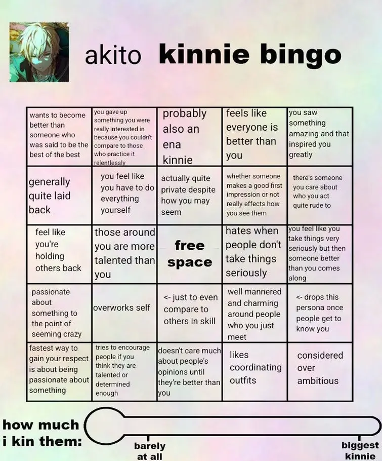 send the akito kin bingo | Fandom