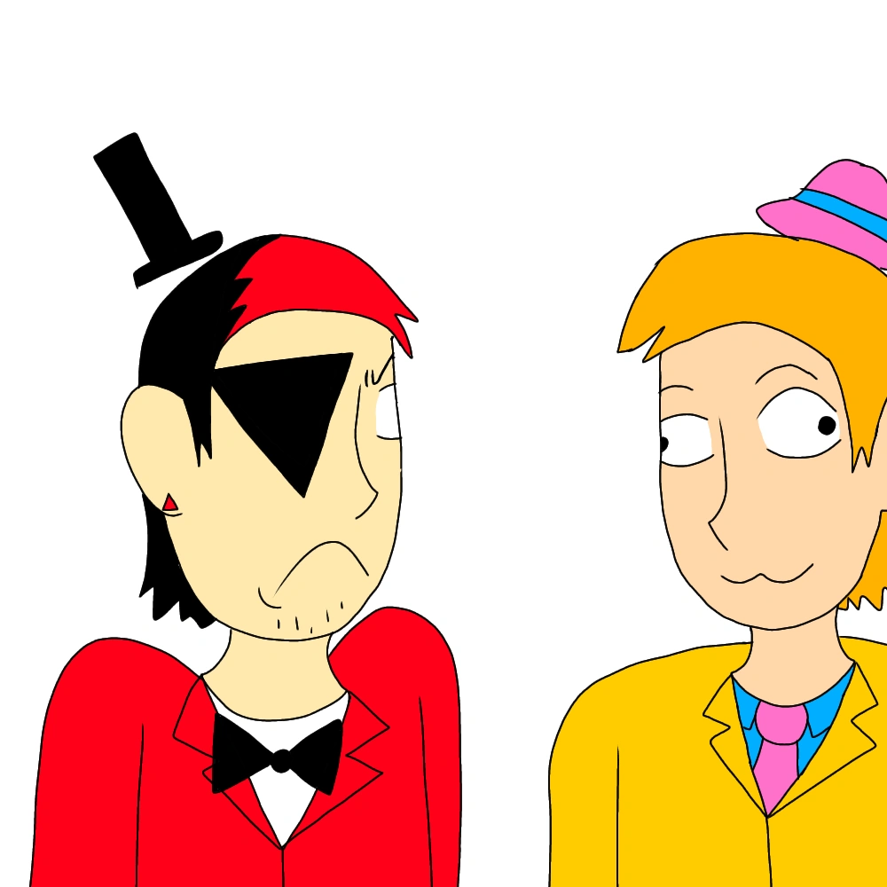 Old-ish drawing of Bill and Pyramid Steve | Fandom