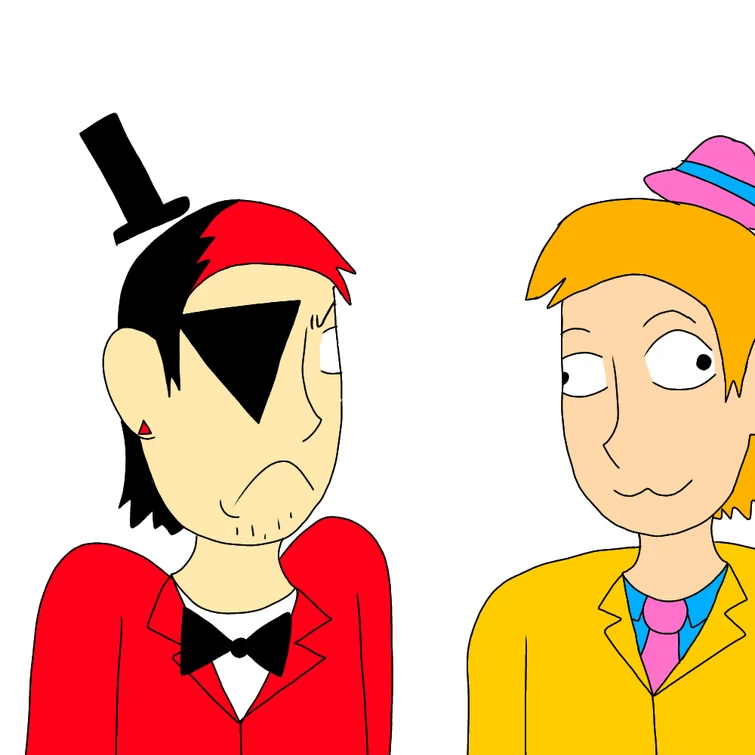Old-ish drawing of Bill and Pyramid Steve | Fandom