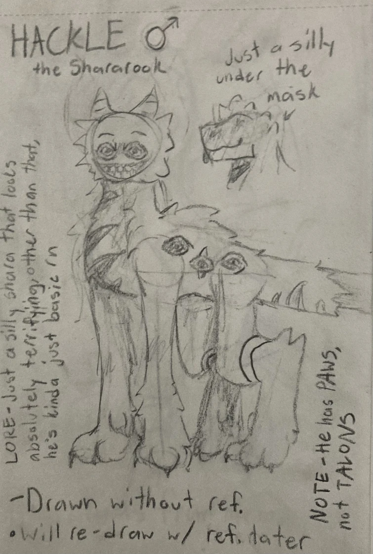 Some sketches of a silly Shararook oc I made at like 11 AM | Fandom