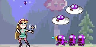 Planet Shroob is view for night sky in Mewni look Star Butterfly ...