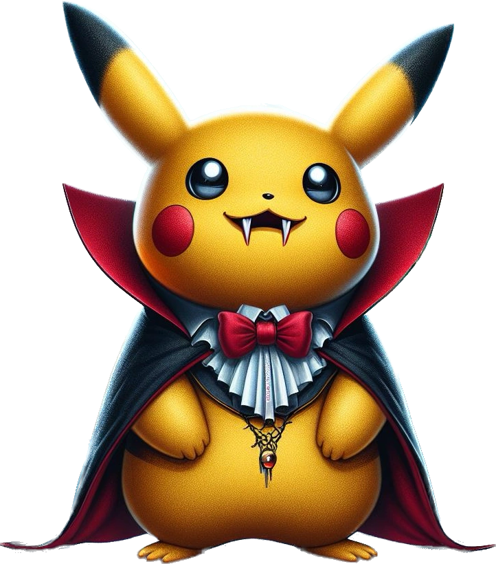 Vampire pikachu in no background | Fandom