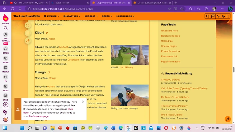 I fixed the huge image of Kiburi in the Shupavu's Group page | Fandom