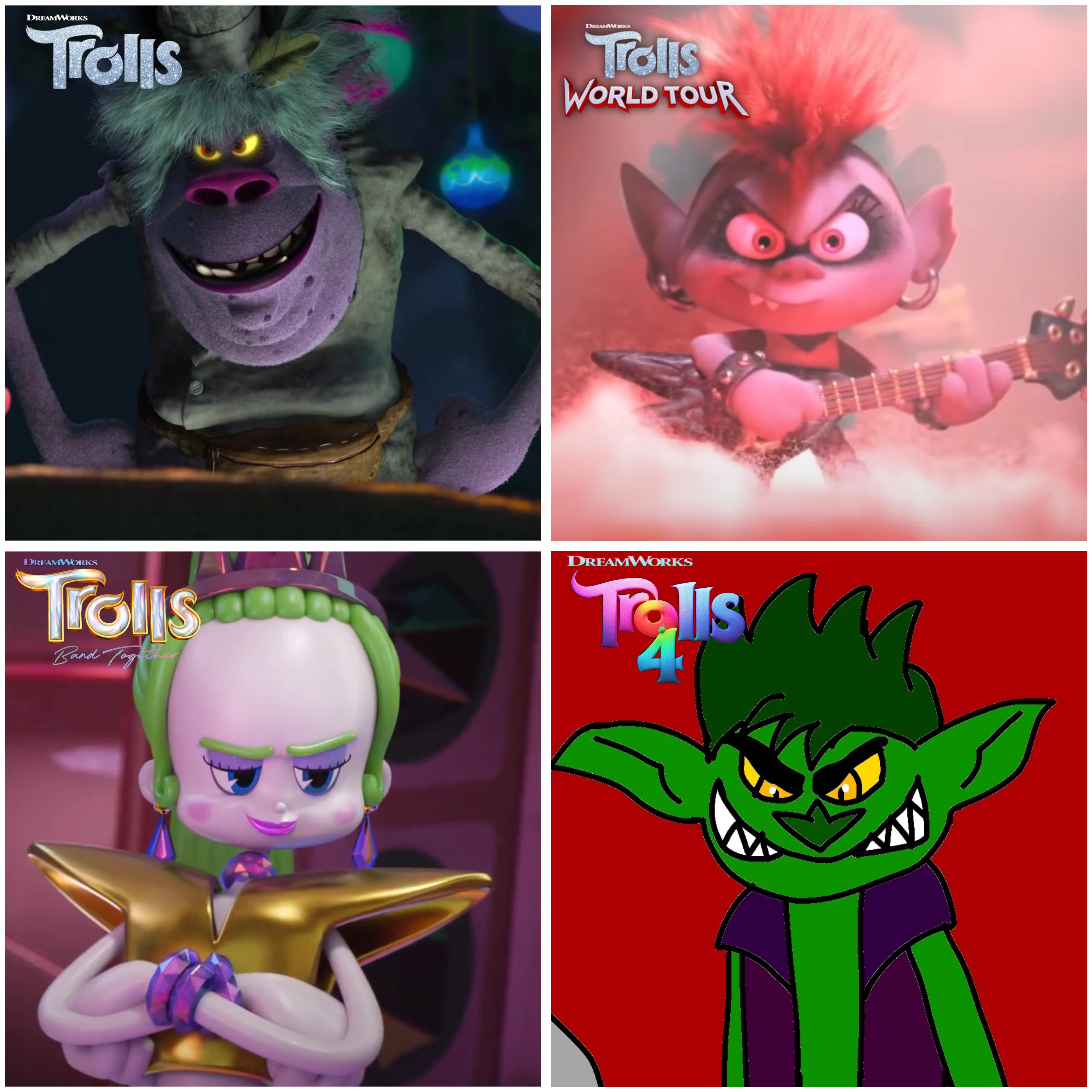 Four Villains in Trolls Films | Fandom