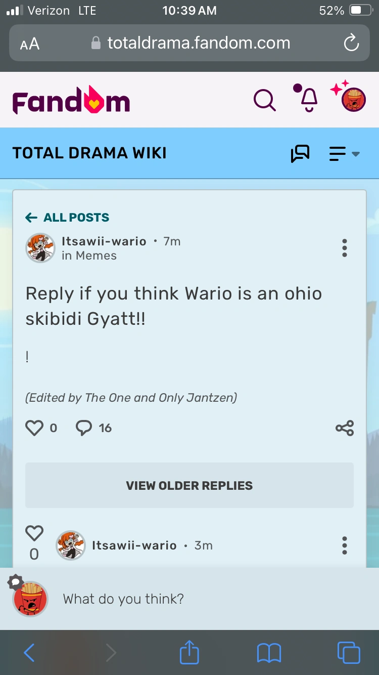 Look at all these replies! | Fandom