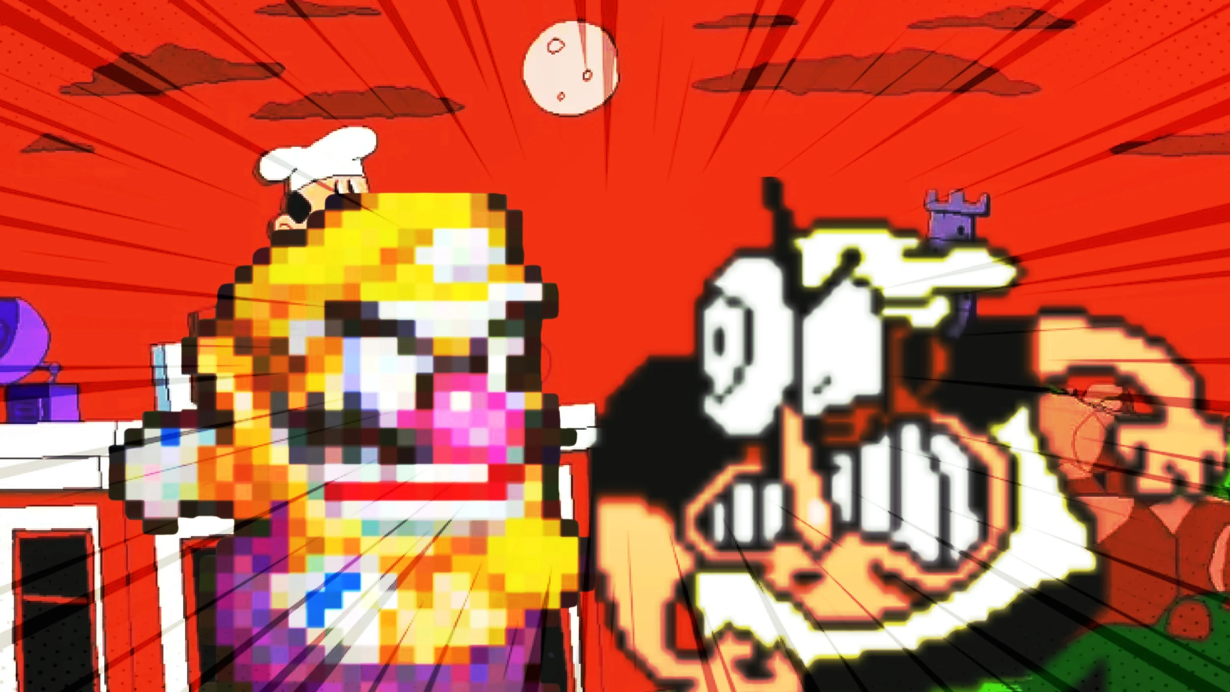 Wario vs Peppino Sprite Art | Fandom